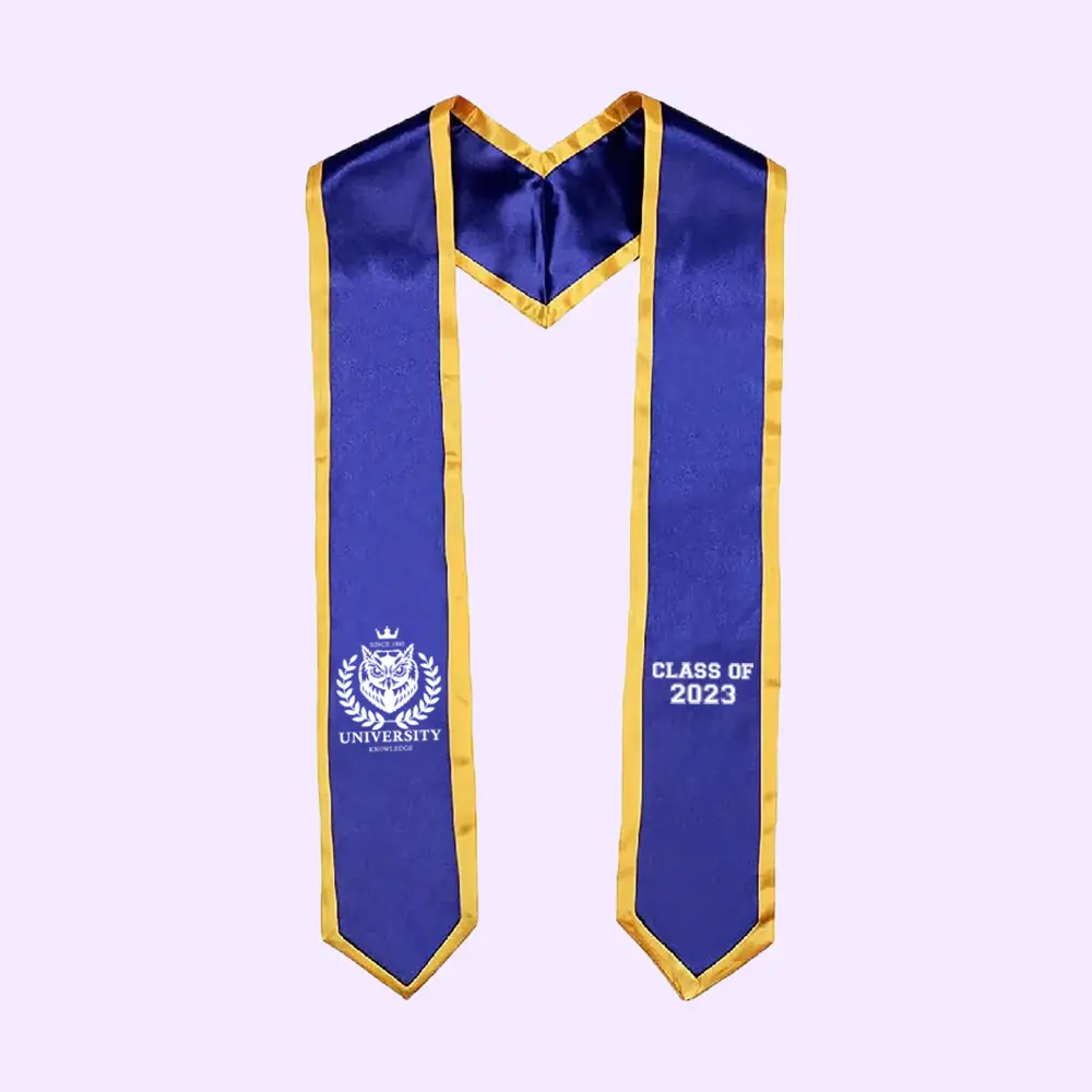 Custom Graduation Stole with Trim & Tip Finish at Wholesale