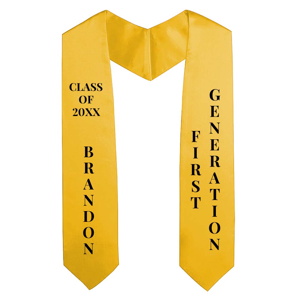 Predesigned First Generation Graduation Stole | Personalize Now