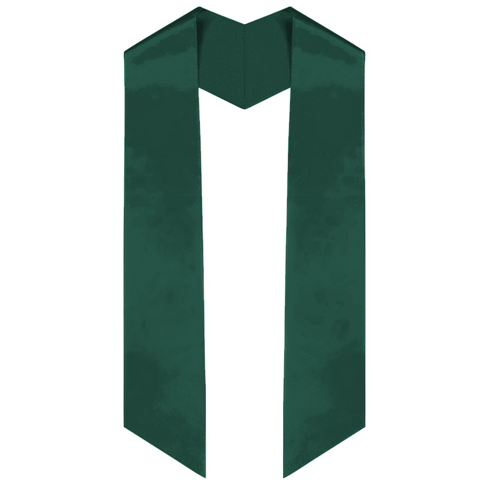 Hunter Green Grad Stole For All Ages | Premium Quality